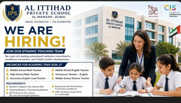 Al Ittihad Private School Careers 2026: Teaching Jobs in Dubai for Math ...